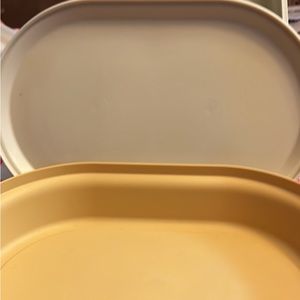 Tupperware | Kitchen | Vintage Tupperware Oblong Server 3 Piece Harvest ...